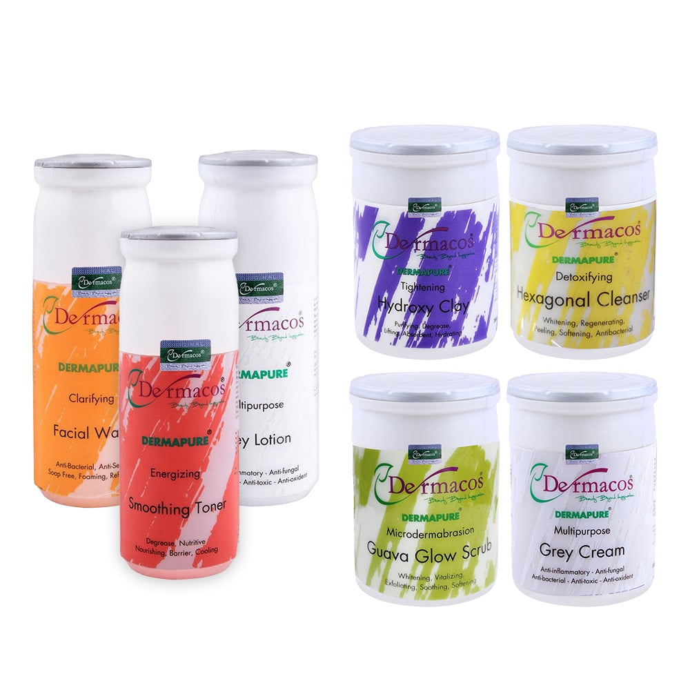 Dermacos Facial Kit – 7-Piece Professional Skin Care Set – abheea.pk